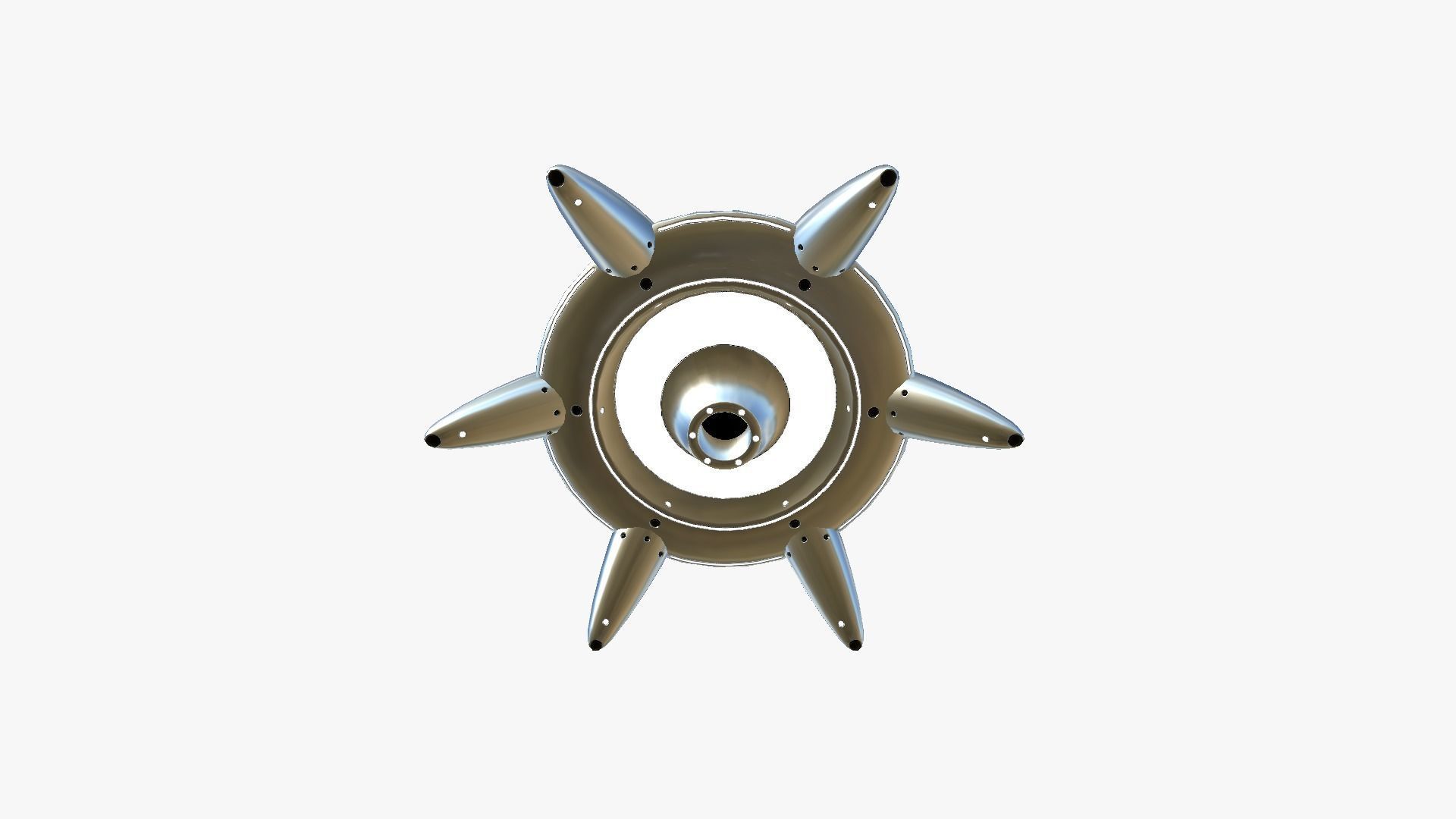 3D model Alien Spaceship UFO G02 Aluminum - Sci Fi Spacecraft Design VR ...