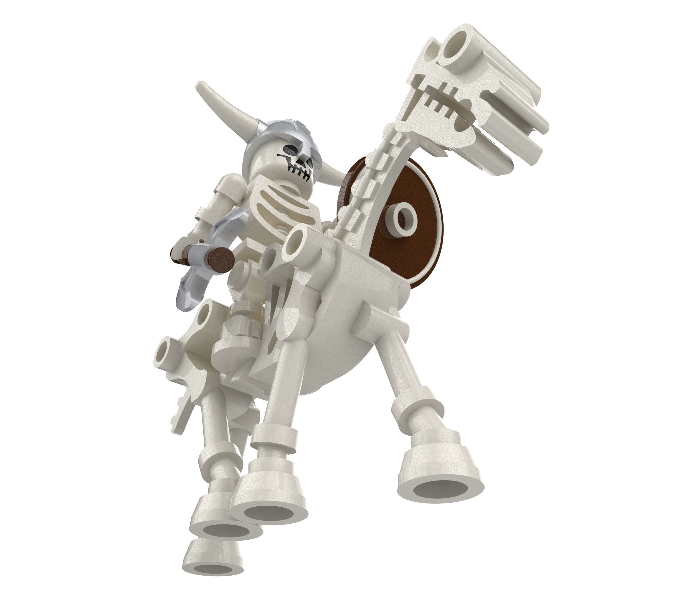 Lego Skeleton Viking - Horse 3D model | CGTrader