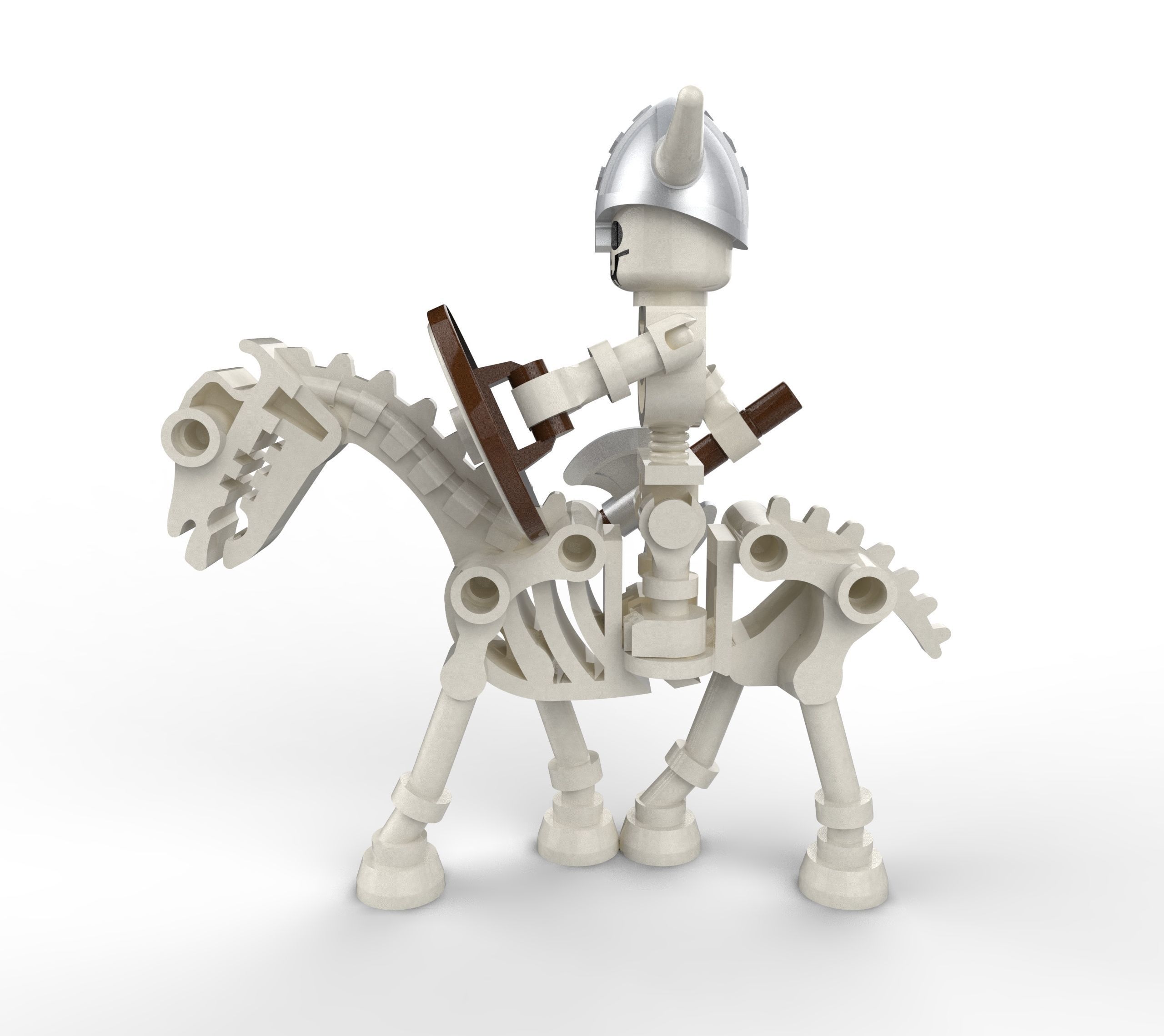 Lego Skeleton Viking - Horse 3D model | CGTrader