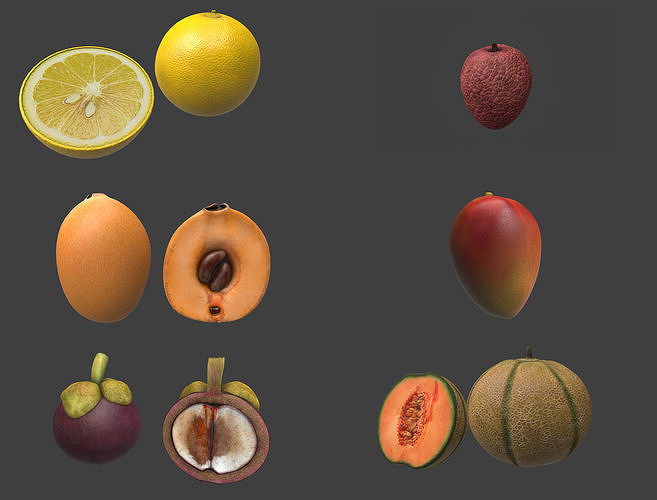 3D model Fruit Pack Part 3 VR / AR / low-poly | CGTrader