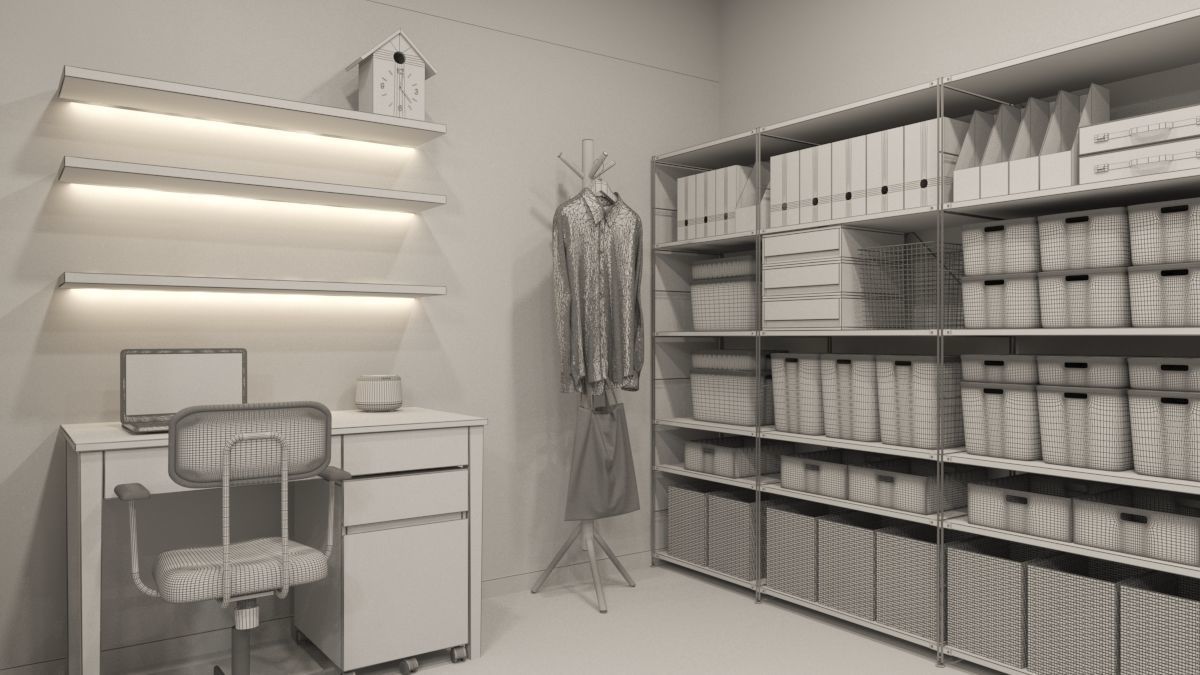 Muji Office Set 3D model | CGTrader