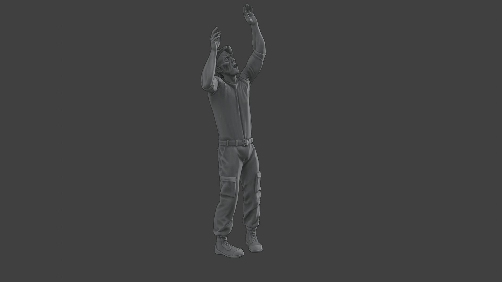 Casual Male Zombie CZ4 0002 3D model 3D printable | CGTrader