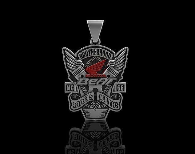 Pendant motorclub Honda Beat 3D model 3D printable | CGTrader