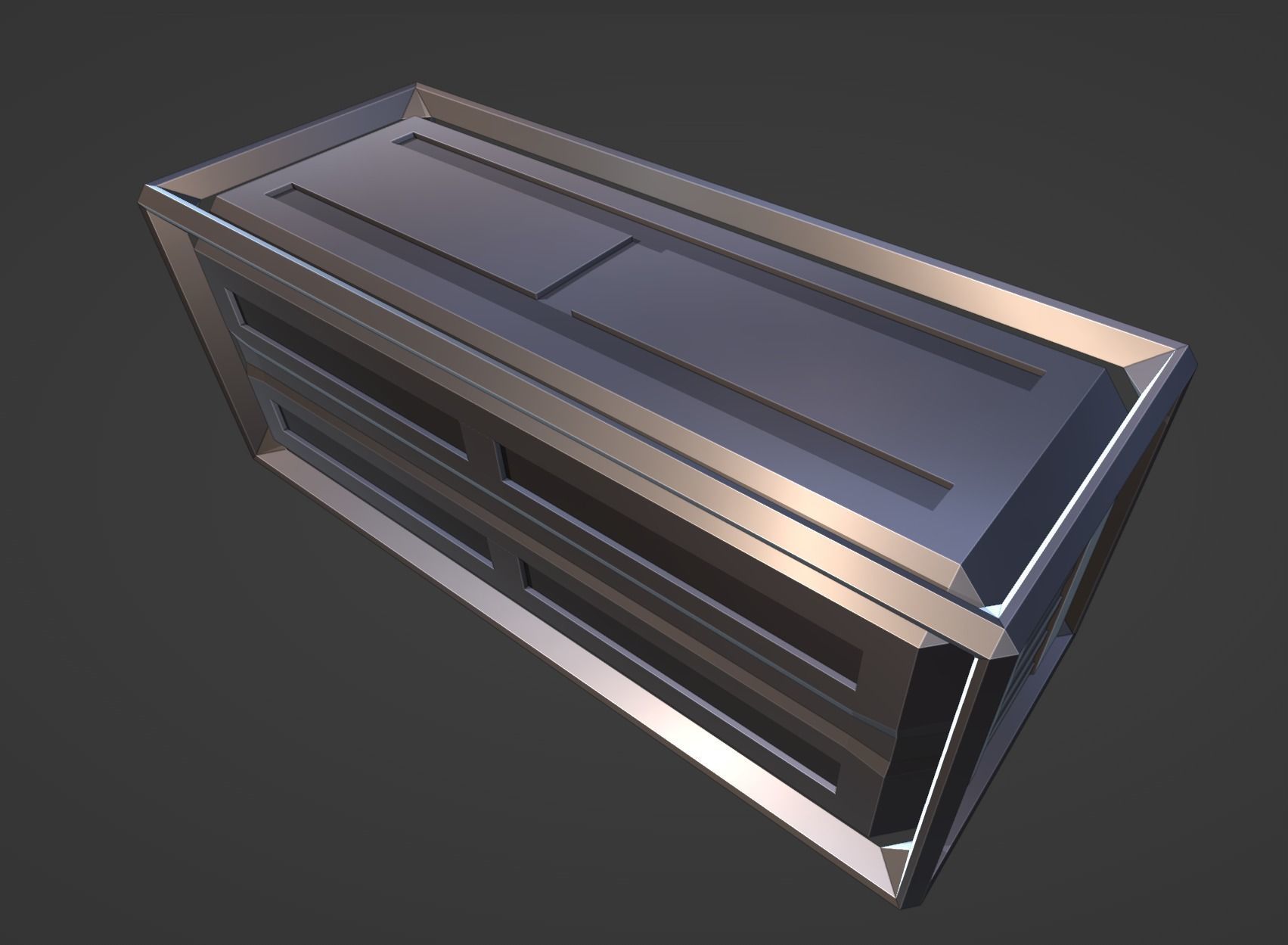 3D model Sci fi Container Storage box room Low Poly VR / AR / low-poly ...