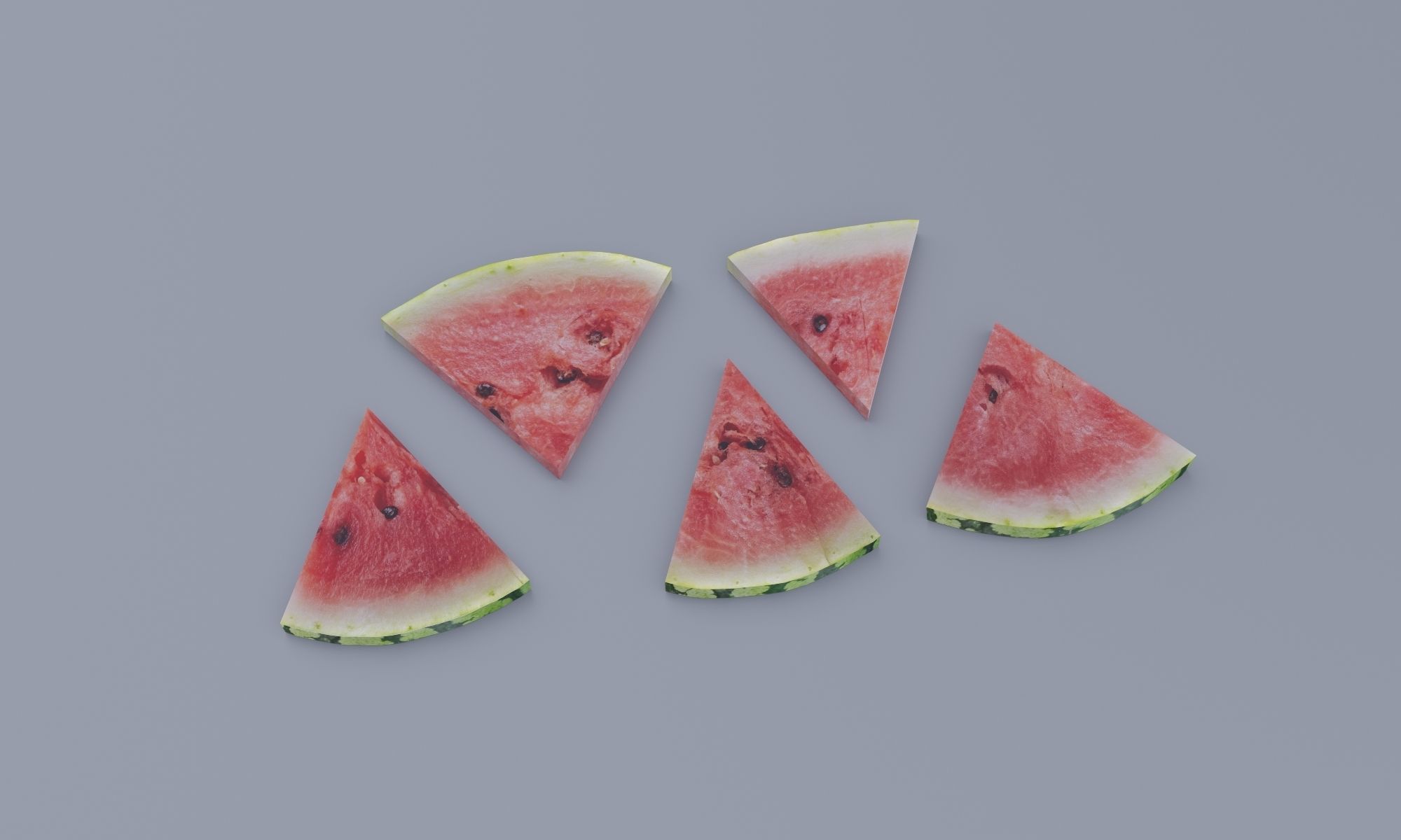 3D model Low Poly Realistic Watermelon Slices VR / AR / low-poly | CGTrader