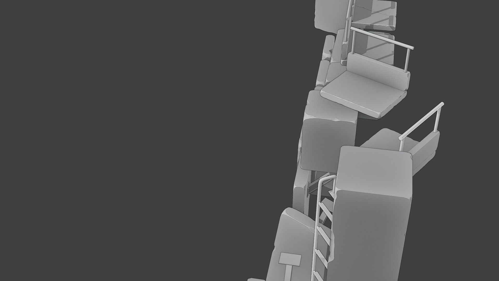 Concrete Wall Base Pack 1 3D model 3D printable | CGTrader