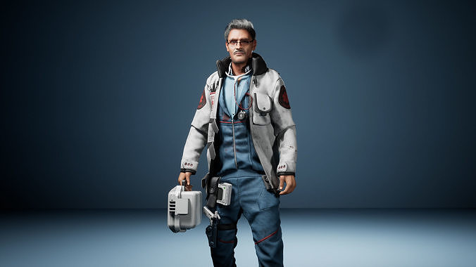 Medic Game Ready Character 3D model rigged | CGTrader