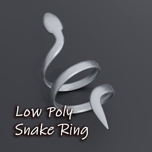 3D model Low Poly Snake Ring VR / AR / low-poly | CGTrader