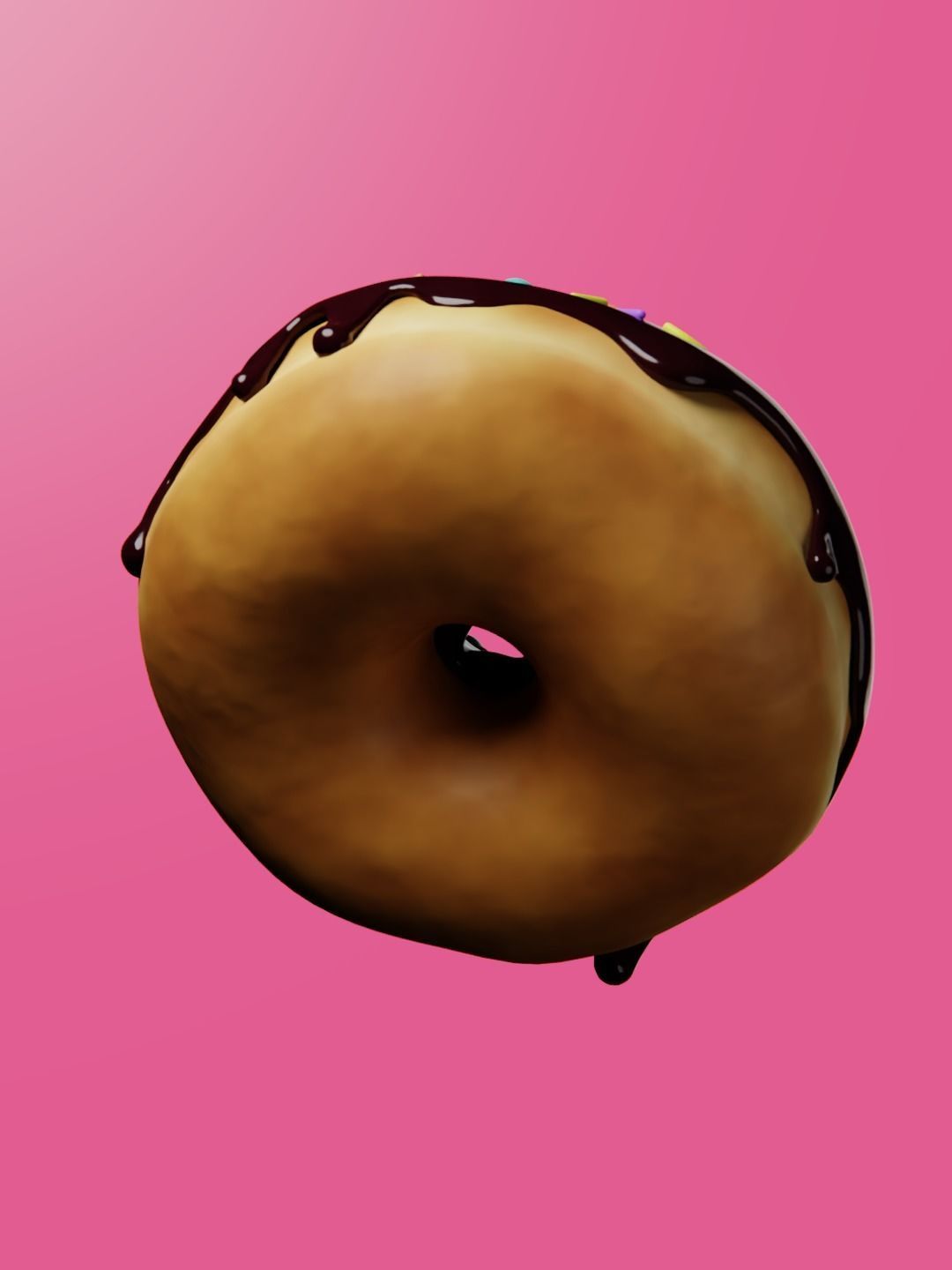 Chocolate donut animated free 3D model animated | CGTrader