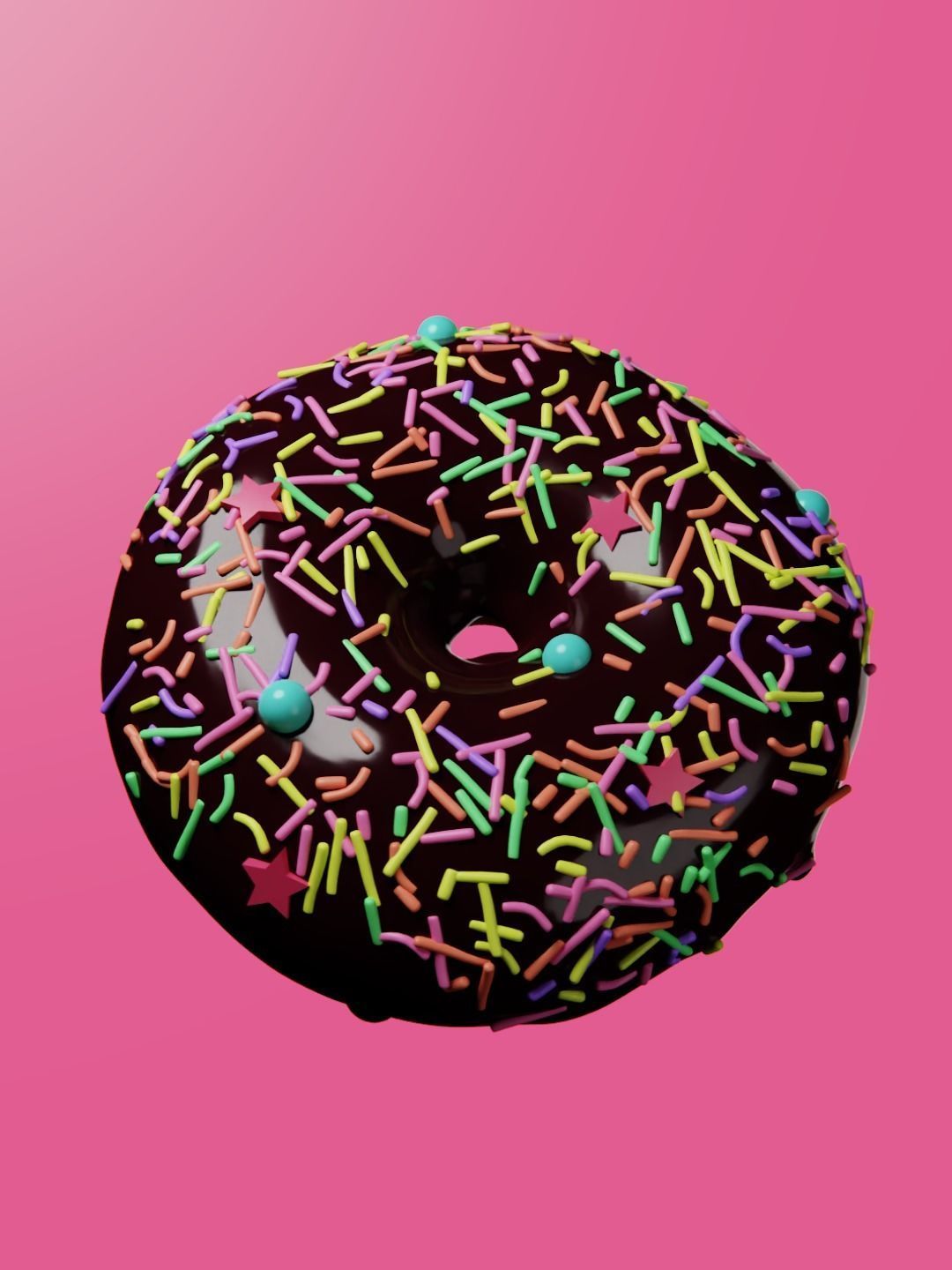 Chocolate donut animated free 3D model animated | CGTrader