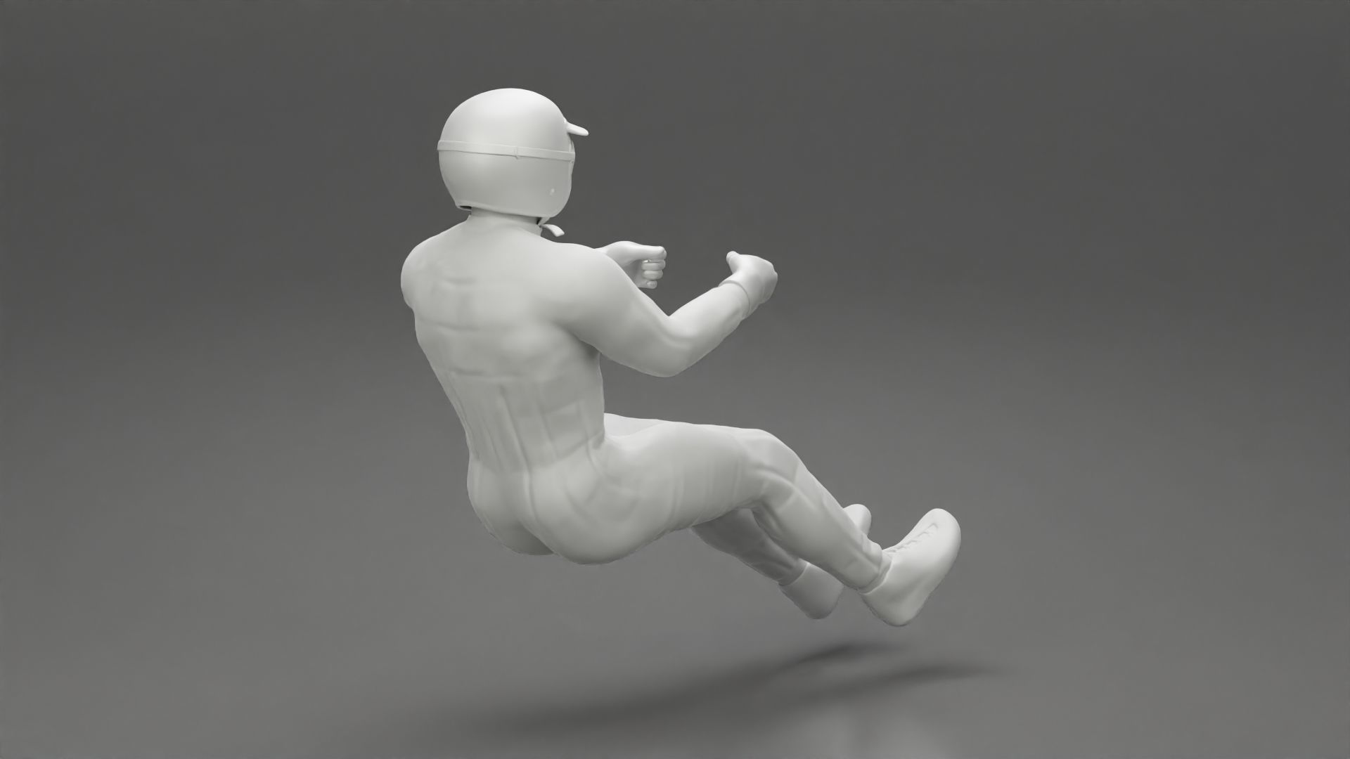 Racing driver in the car 3D model 3D printable | CGTrader