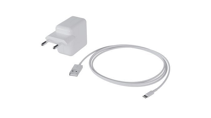 Apple Iphone Charger Ipad Charger USB-A Lightning 3D model 3D model ...