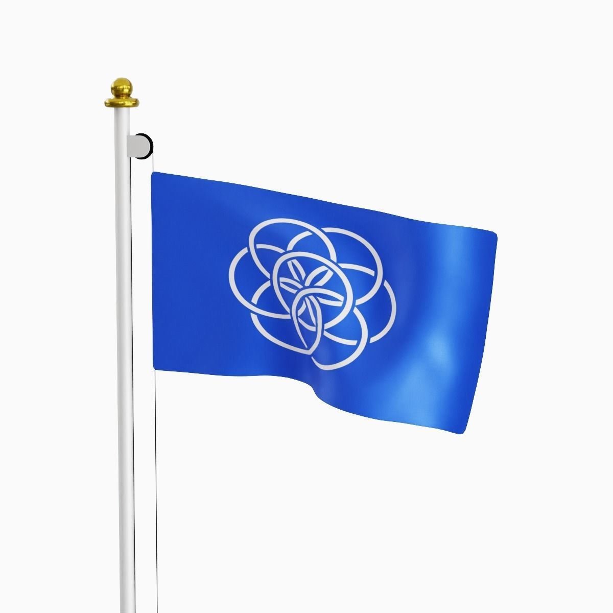 3D model Flag of the The International Flag of Planet Earth VR / AR ...