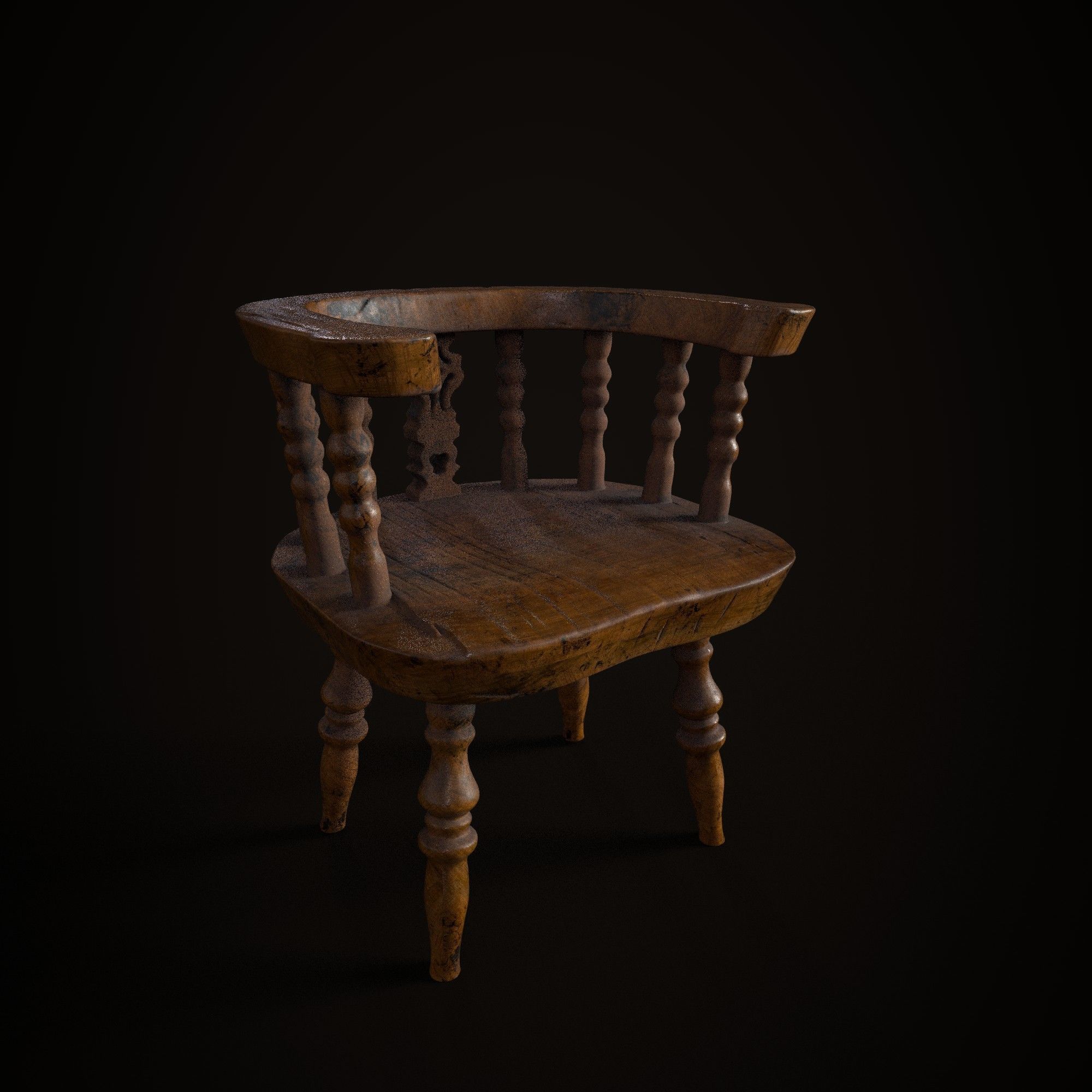 HOBBIT THONET CHAIR - VINTAGE - CLASSIC - RUSTIC - ANTIQUE 3D model 3D ...