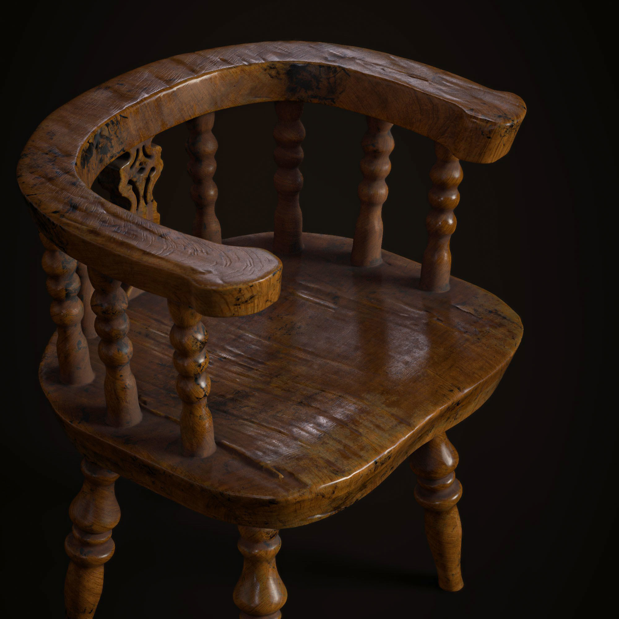 HOBBIT THONET CHAIR - VINTAGE - CLASSIC - RUSTIC - ANTIQUE 3D model 3D ...