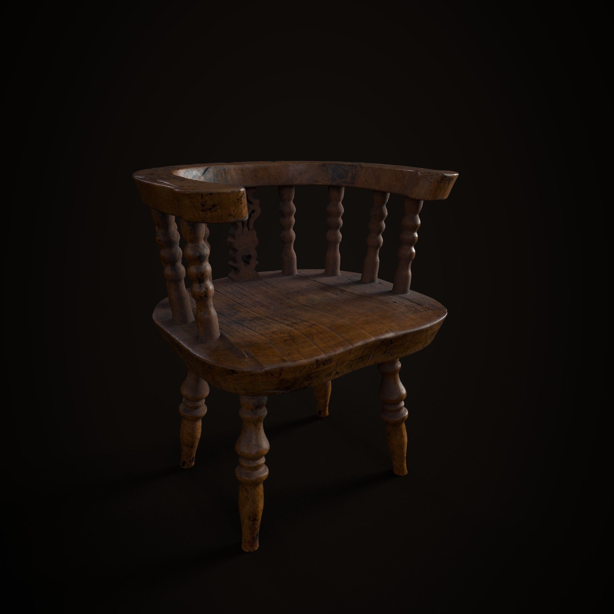 HOBBIT THONET CHAIR - VINTAGE - CLASSIC - RUSTIC - ANTIQUE 3D model 3D ...