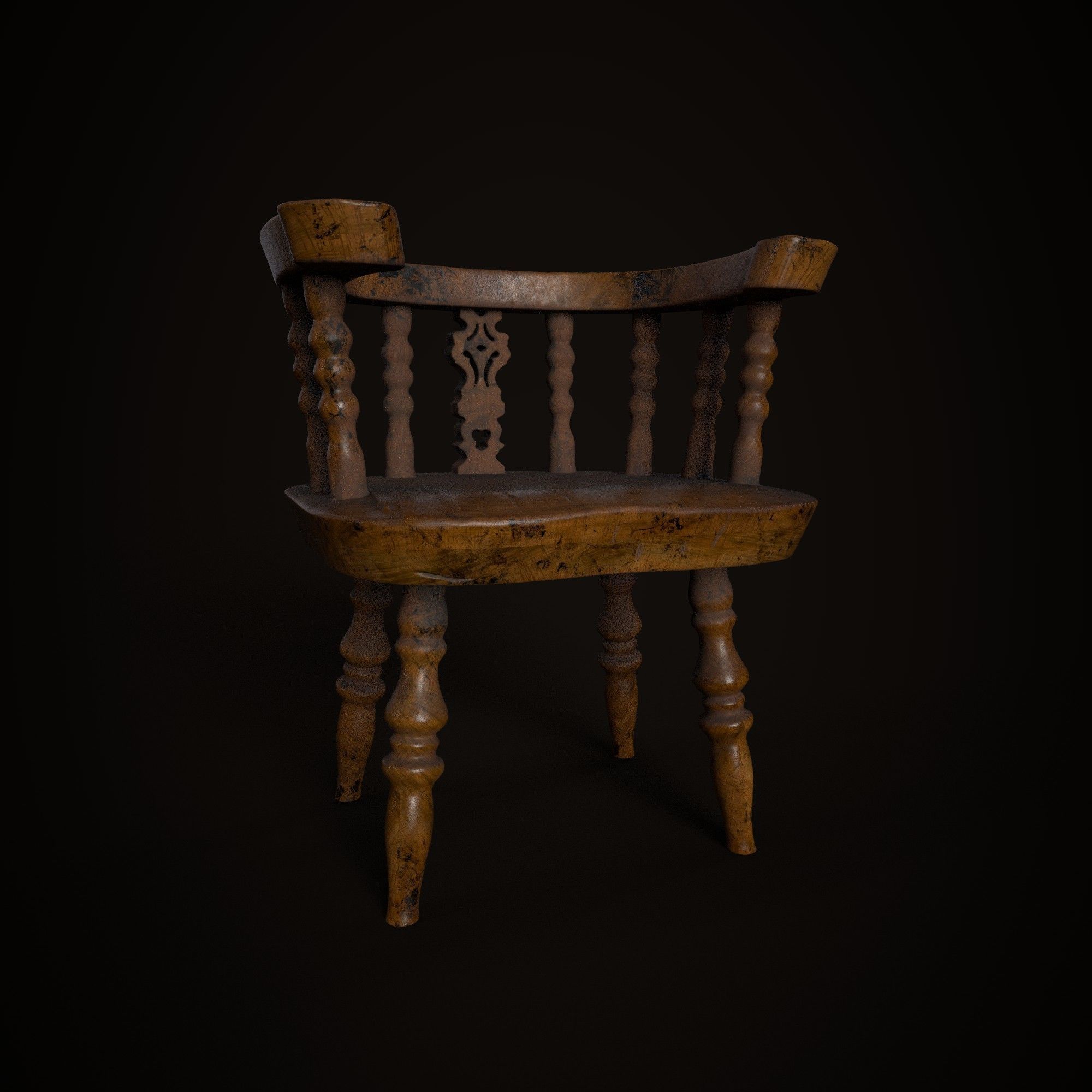 HOBBIT THONET CHAIR - VINTAGE - CLASSIC - RUSTIC - ANTIQUE 3D model 3D ...