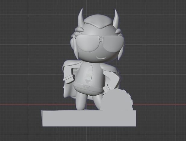 Helltaker Chibi Justice 3D model 3D printable | CGTrader