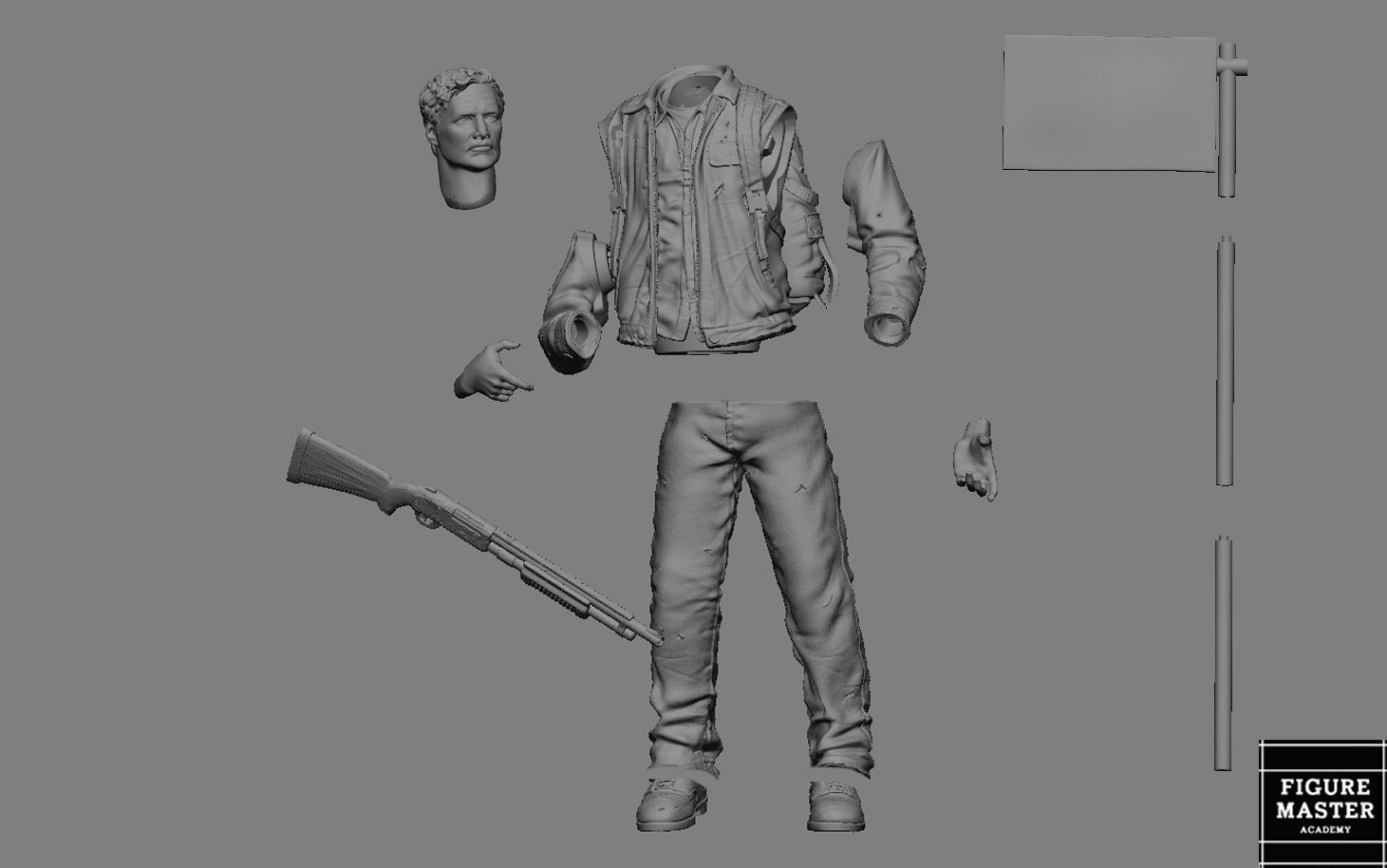 JOEL LAST OF US PEDRO PASCAL HBO DRAMA MODEL FOR 3D PRINT 3D model 3D ...