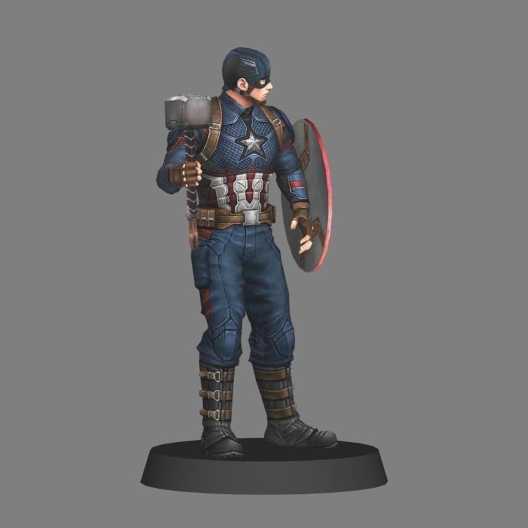 Captain America Avengers Endgame LOW POLY 3D model 3D printable | CGTrader