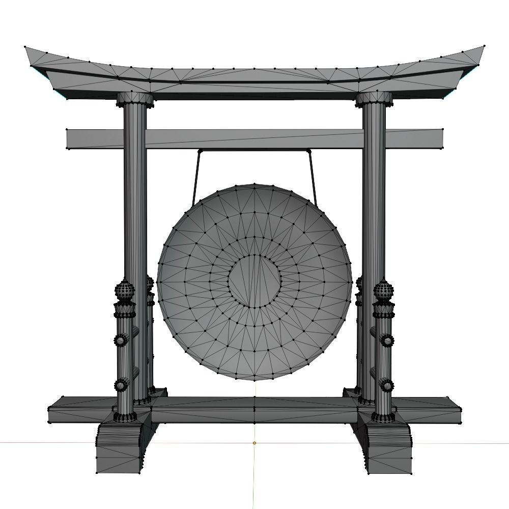Japan Gong free VR / AR / low-poly 3D model | CGTrader