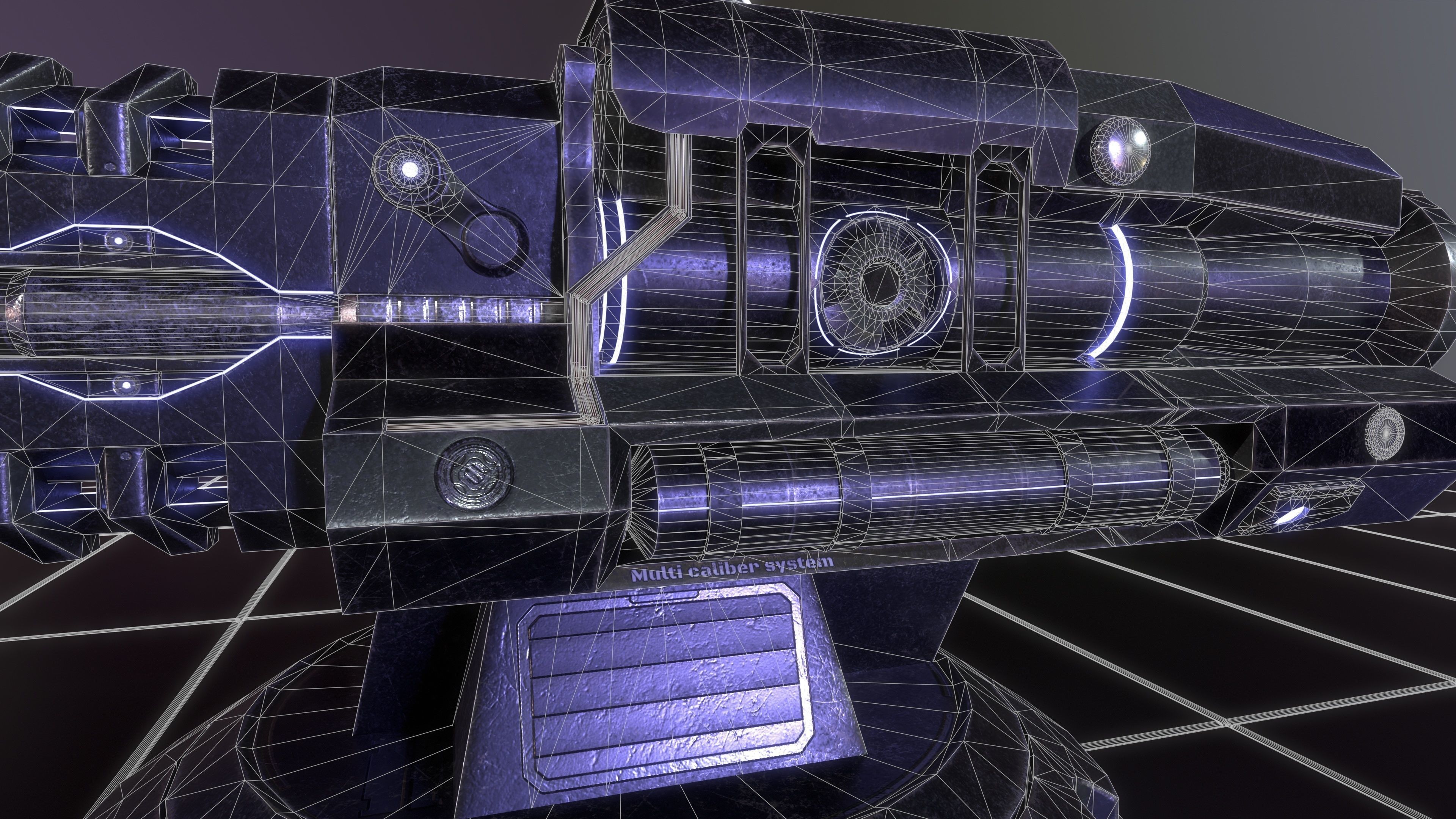 3D model Sci-fi Turret for space ship or base VR / AR / low-poly | CGTrader