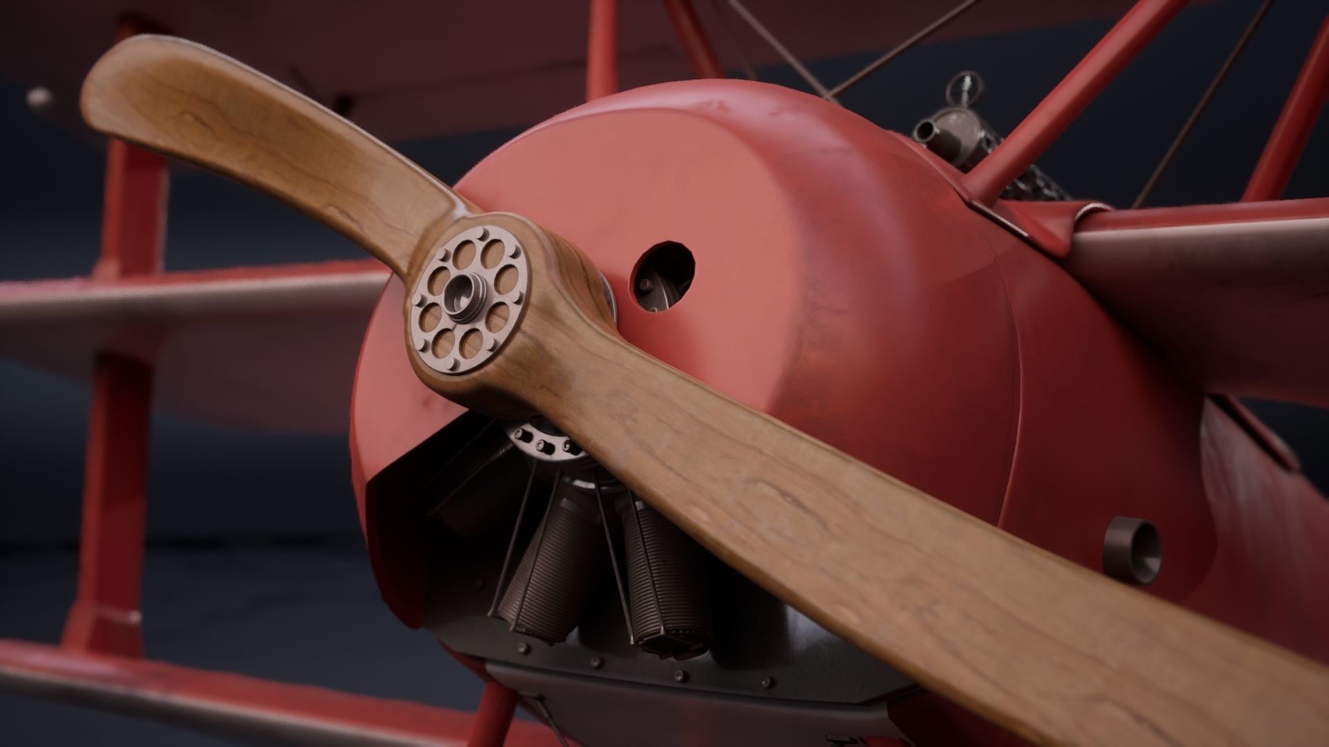 Fokker Dr1 - ww1 Red baron 3D model rigged | CGTrader