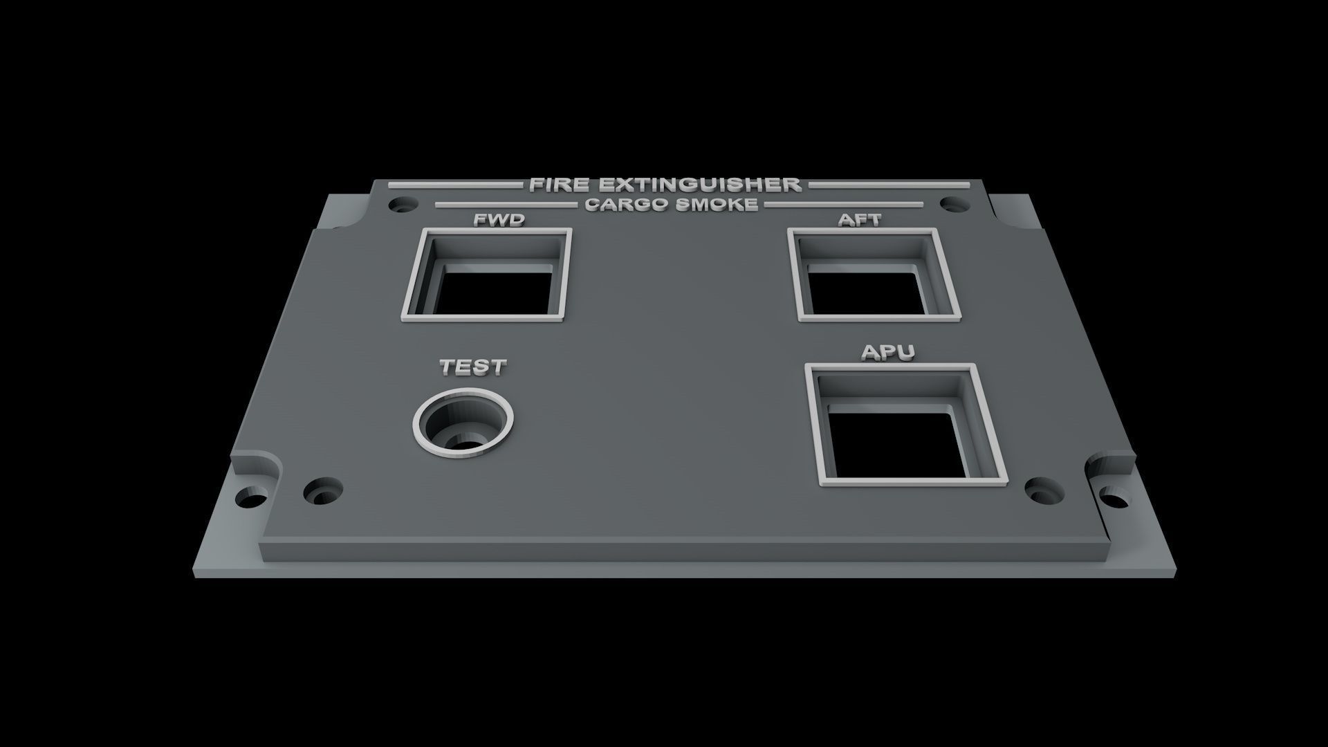 EMBRAER E1 OVERHEAD - FIRE EXTINGUISHER PANEL 3D model 3D printable ...