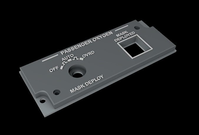 EMBRAER E1 OVERHEAD - PASSENGER OXYGEN PANEL 3D model 3D printable ...