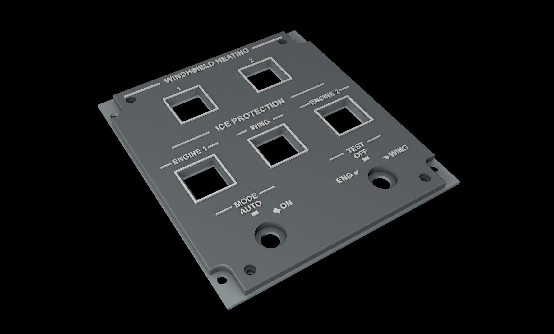 EMBRAER E1 OVERHEAD - WINDSHIELD HEAT ICE PROTECTION PANEL 3D model 3D ...