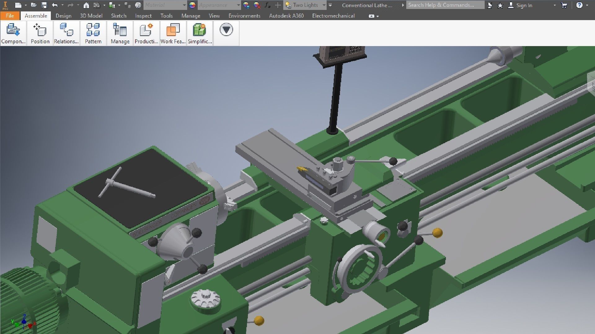 Conventional Lathe Machine 3Dmodel 3D model | CGTrader
