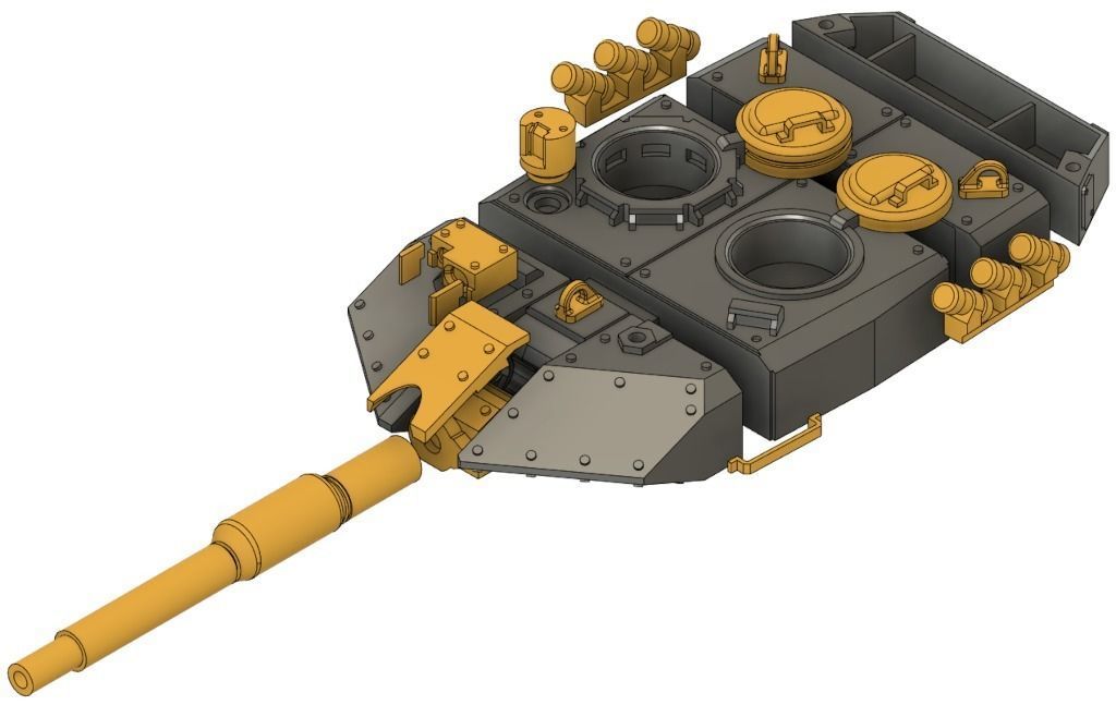 Extra Leopard Turrets - 28mm Sci-Fi 3D model 3D printable | CGTrader