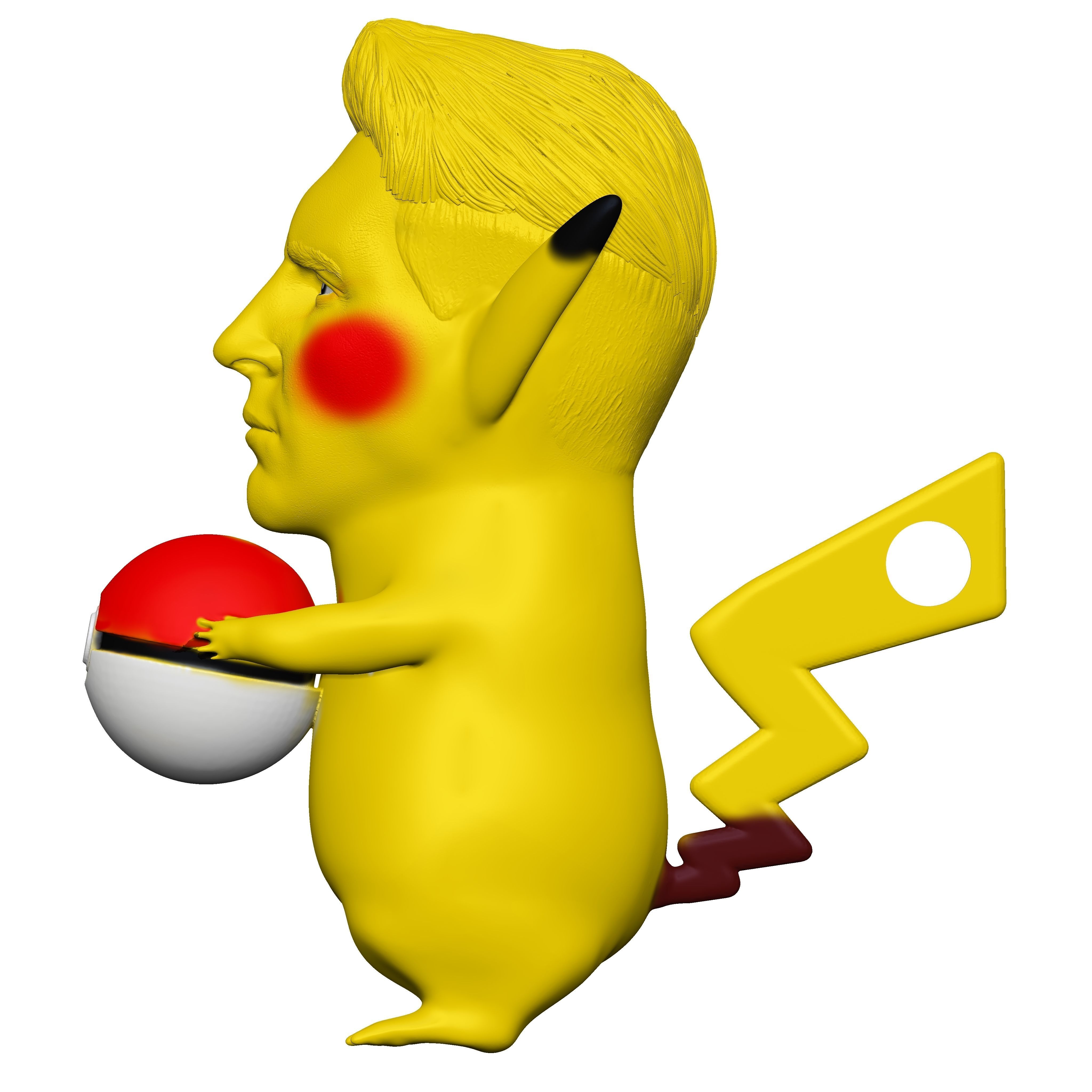 Messichu Pikachu con cabeza de messi 3D model 3D printable | CGTrader
