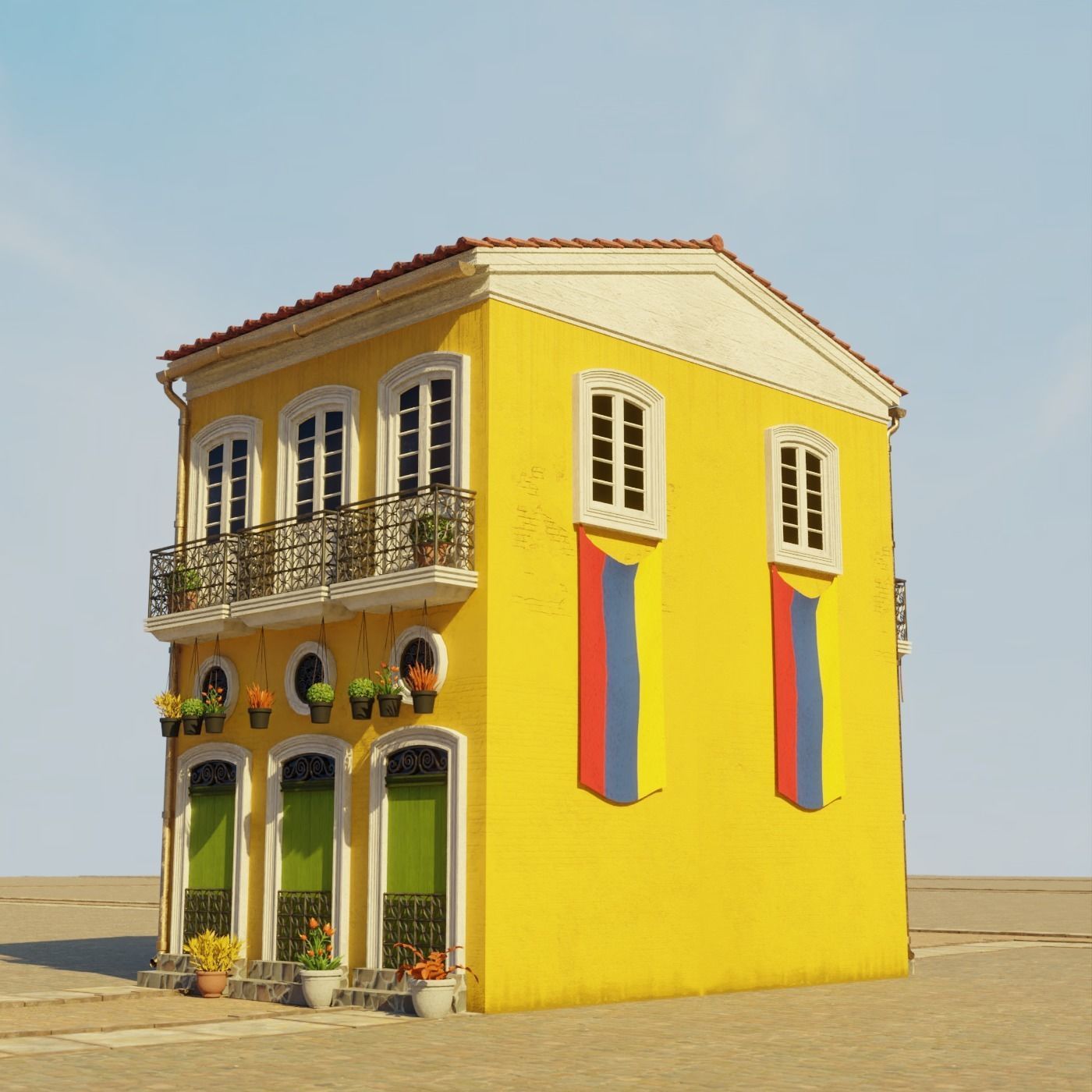 3D model SOUTH AMERICAN BUILDING 001 VR / AR / low-poly | CGTrader