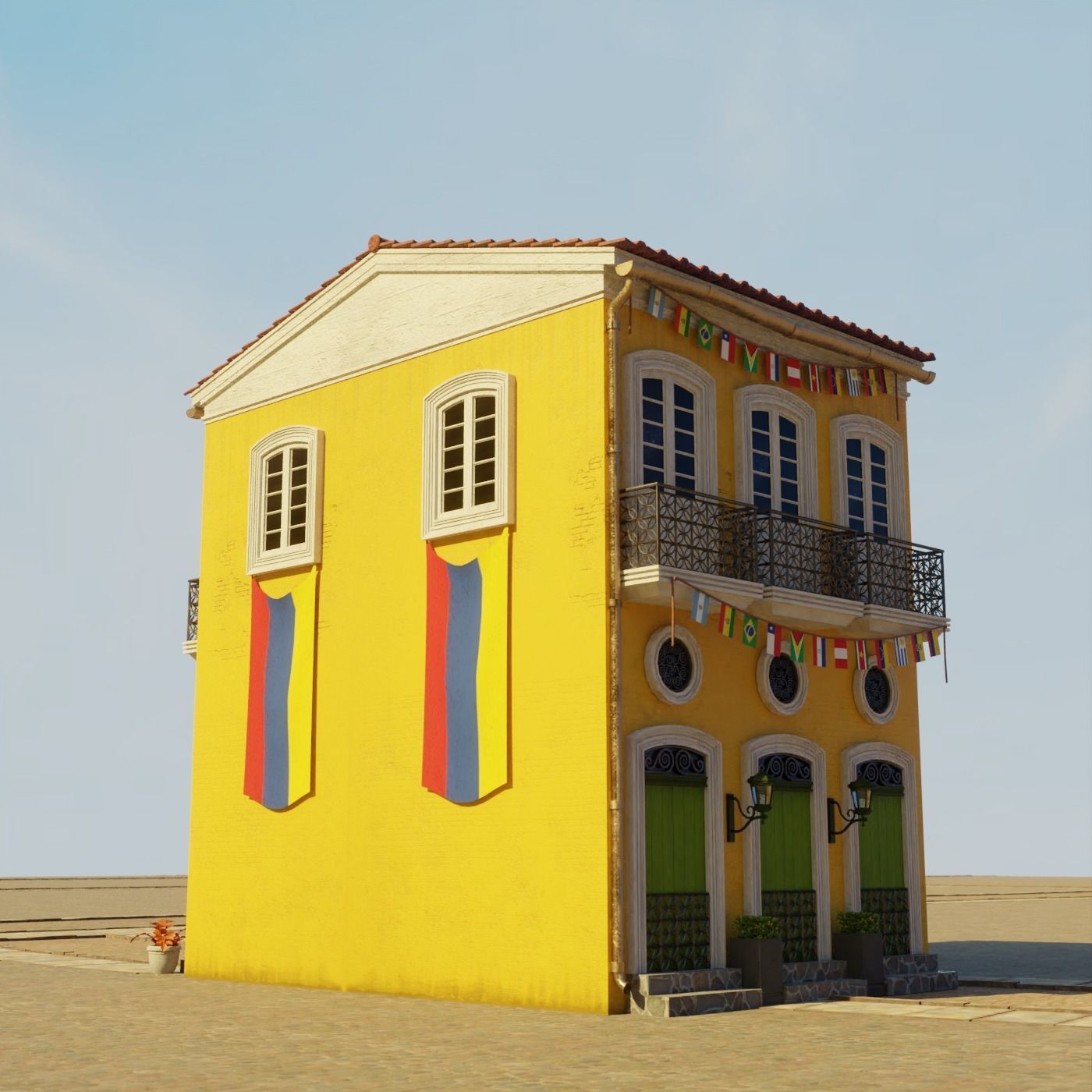 3D model SOUTH AMERICAN BUILDING 001 VR / AR / low-poly | CGTrader