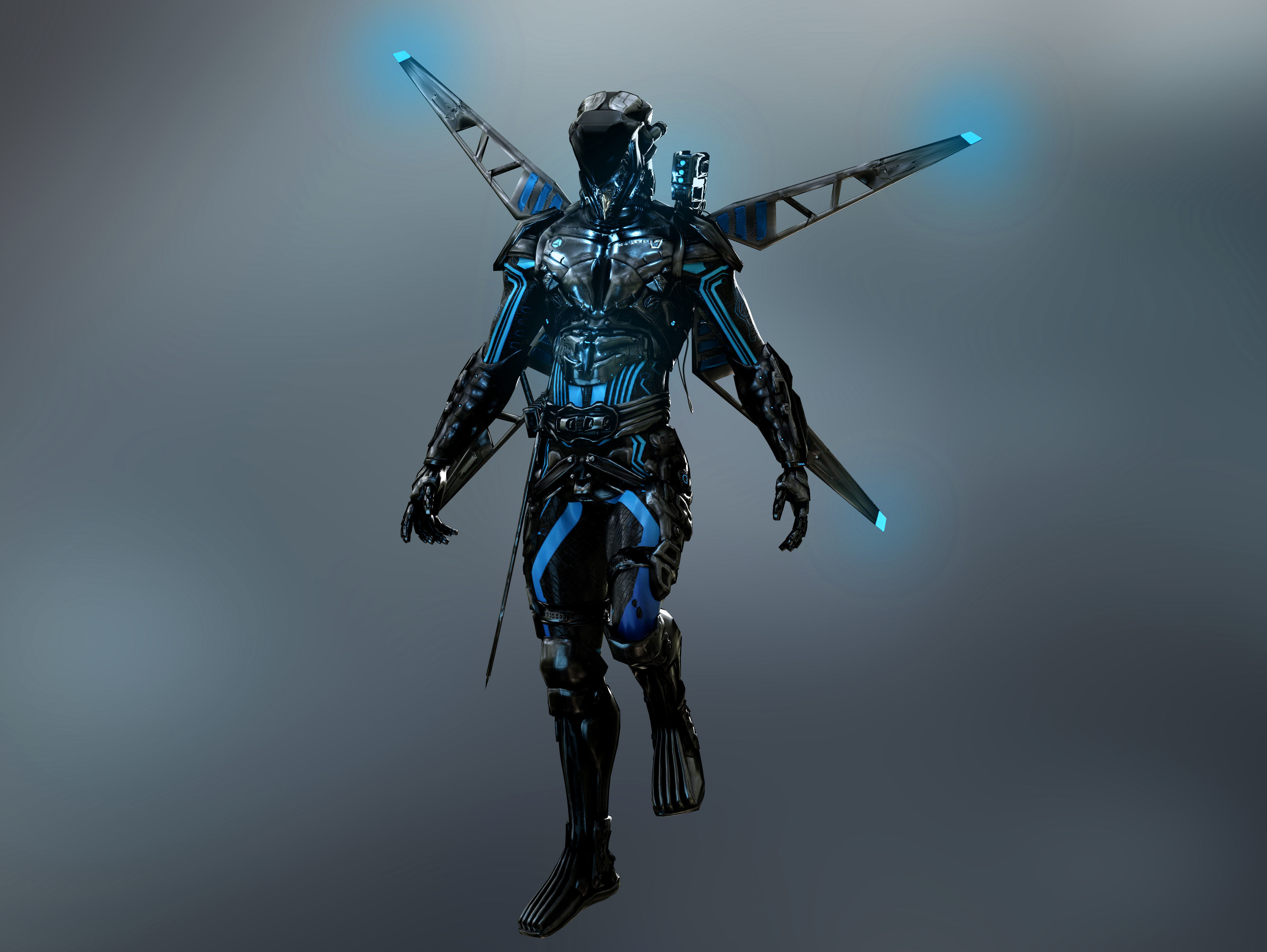 3D model Sci Fi Paratrooper VR / AR / low-poly rigged | CGTrader