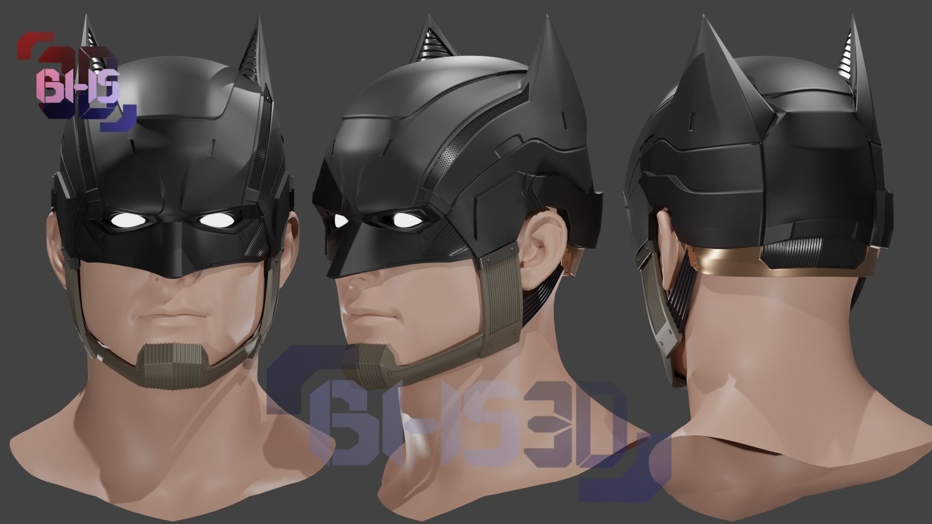 Dark Detective Helmet Batman Future State 3D model 3D printable | CGTrader