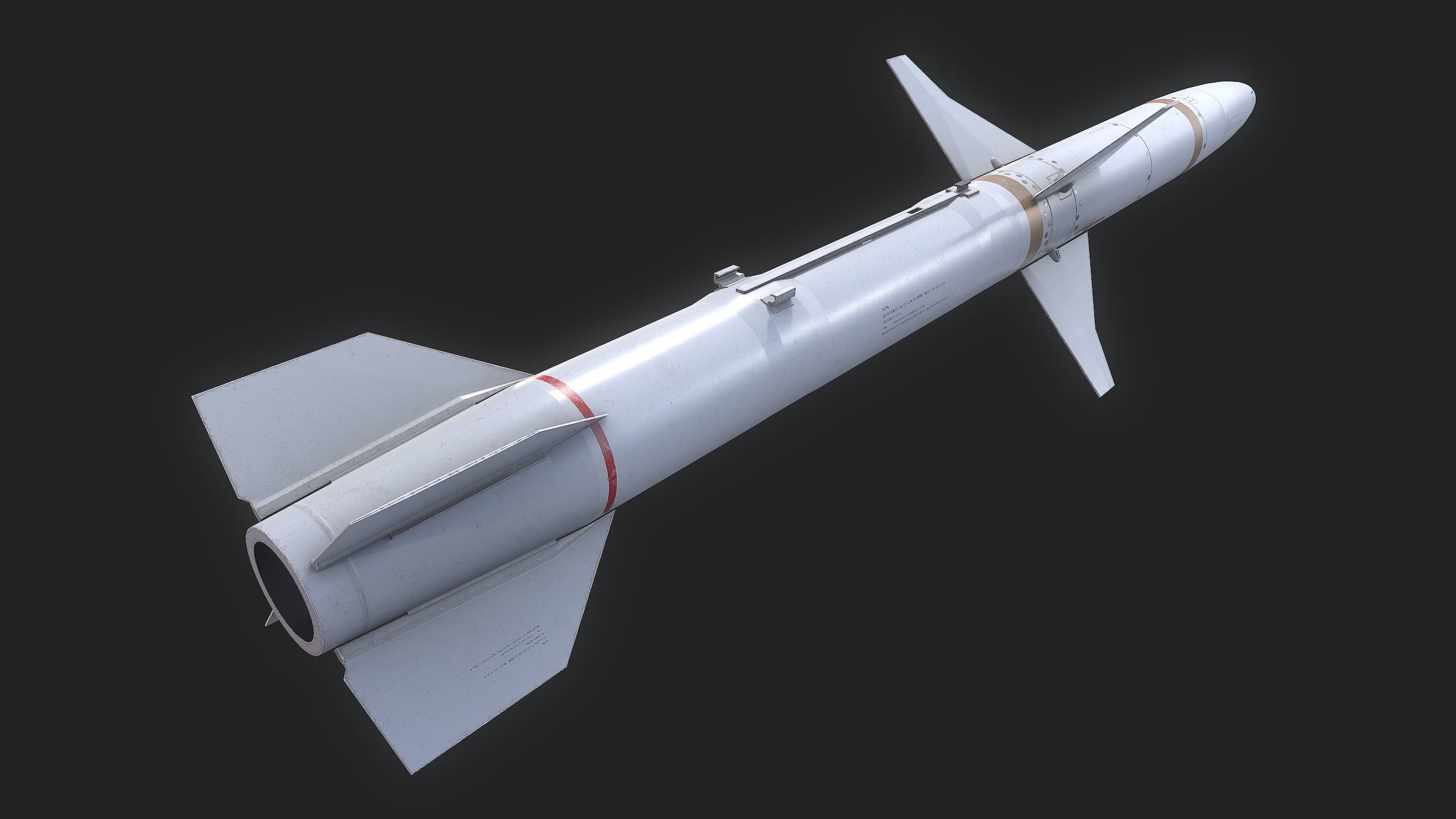 3D model Missile AGM-88 HARM VR / AR / low-poly | CGTrader