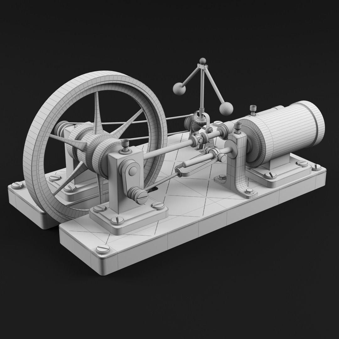 Steam engine 3D model | CGTrader