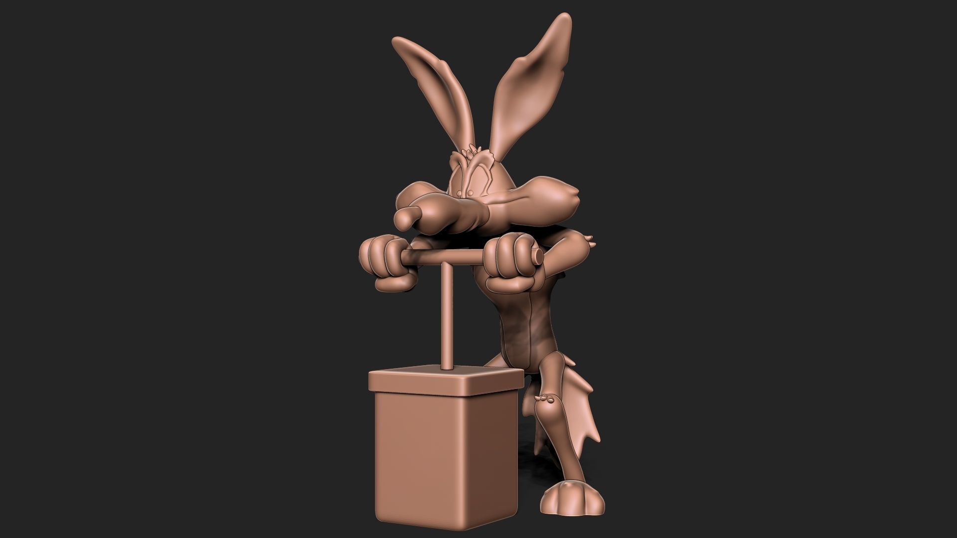 Wile E Coyote 3D model 3D printable | CGTrader
