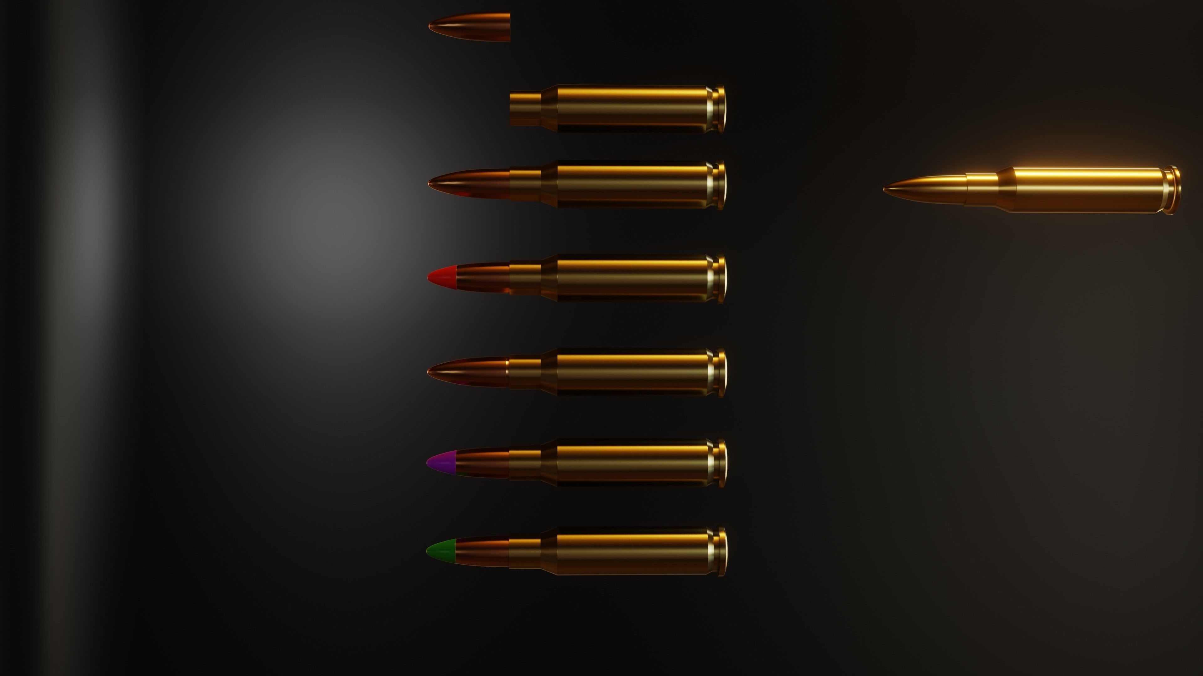 3D model FN SCAR Heavy Mk17 Custom Joker theme and five type of bullet ...