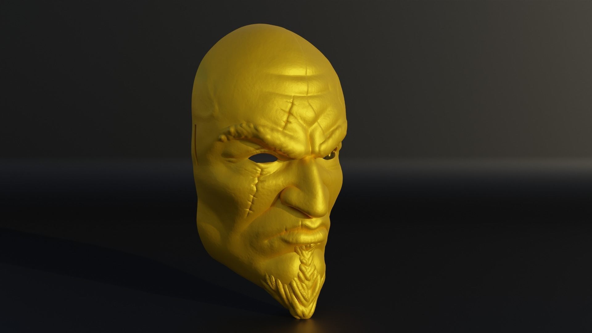 Kratos The God Of War Face Mask 3D model 3D printable | CGTrader