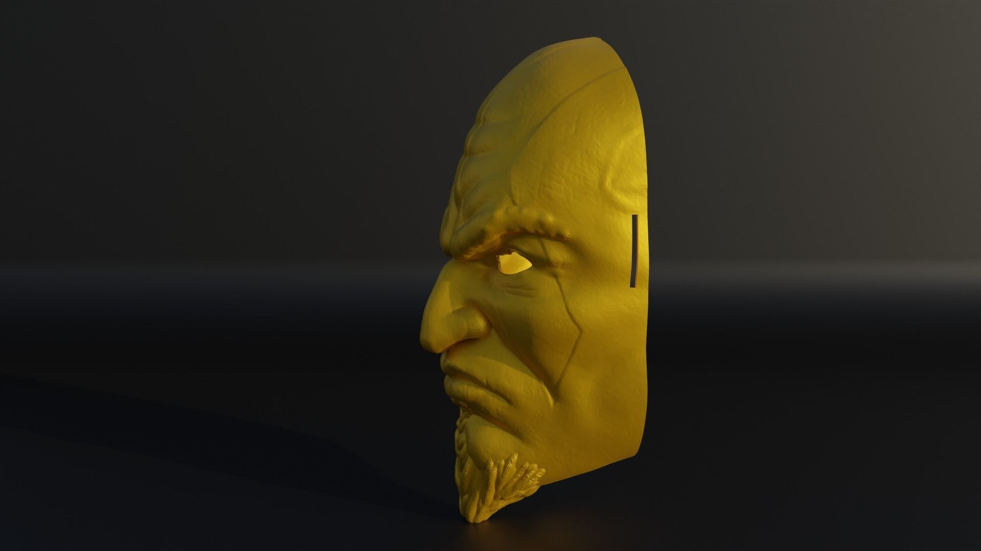 Kratos The God Of War Face Mask 3D model 3D printable | CGTrader