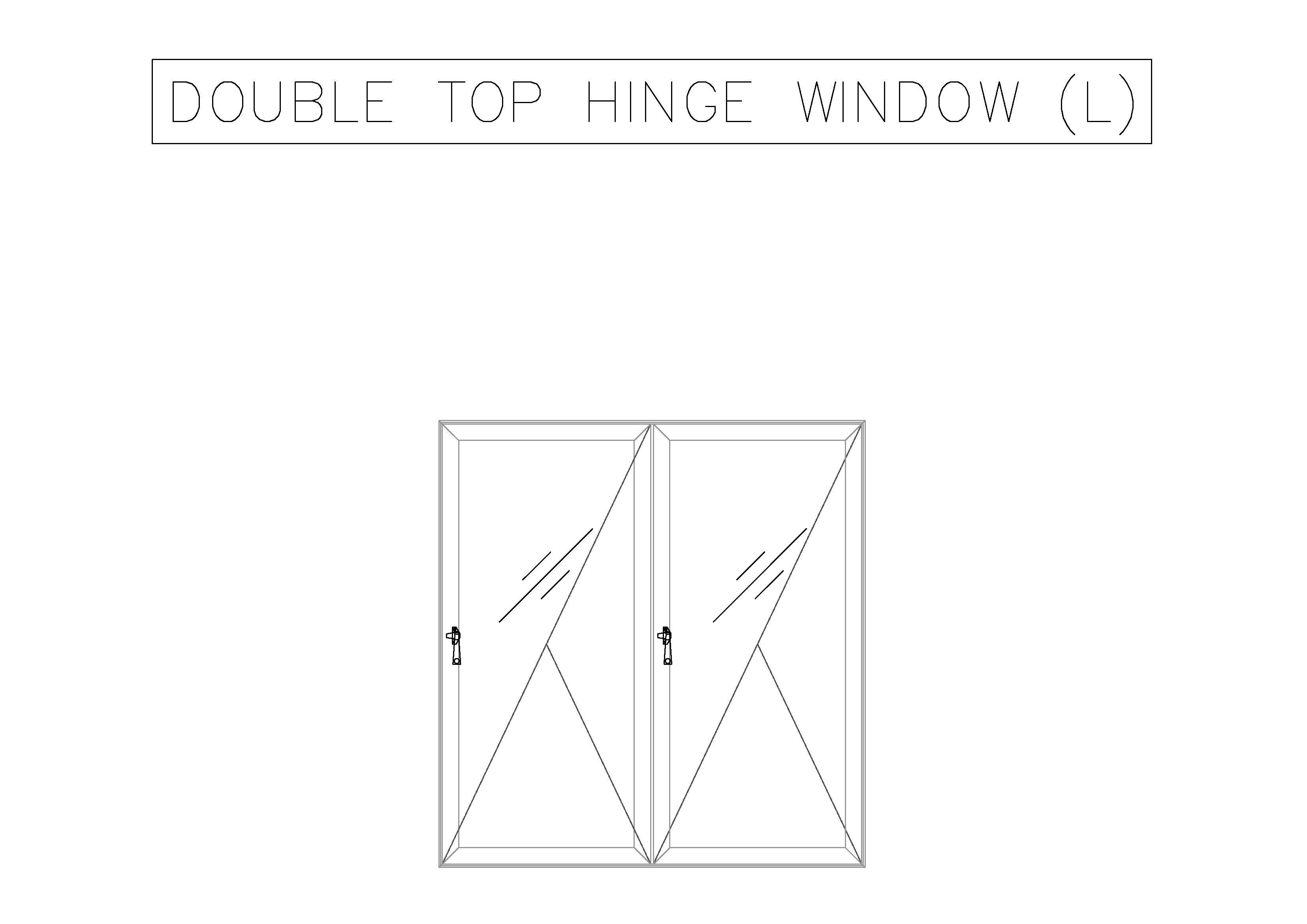 2D Casement Windows Top View 3D model | CGTrader