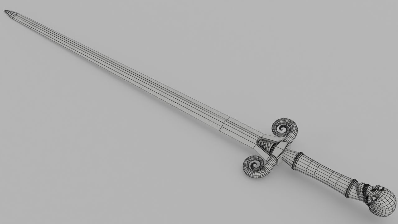 3D model The Skull Cracker Sword VR / AR / low-poly | CGTrader