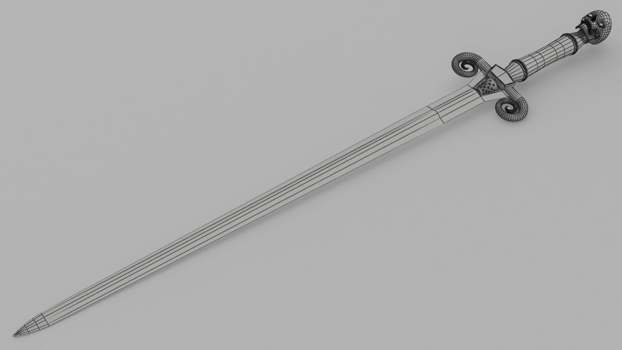 3D model The Skull Cracker Sword VR / AR / low-poly | CGTrader