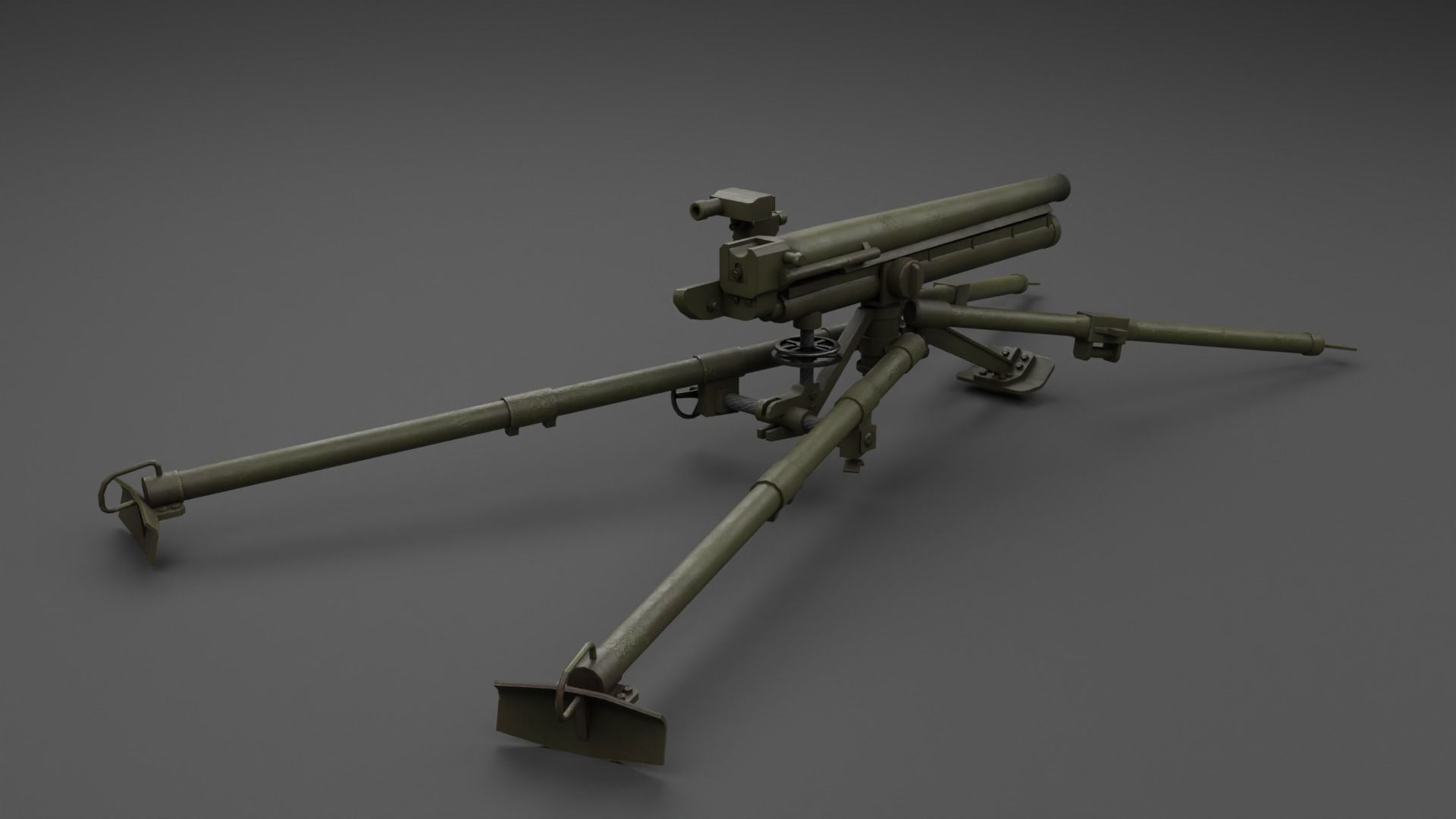 3D model Type 11 37 mm infantry gun VR / AR / low-poly | CGTrader