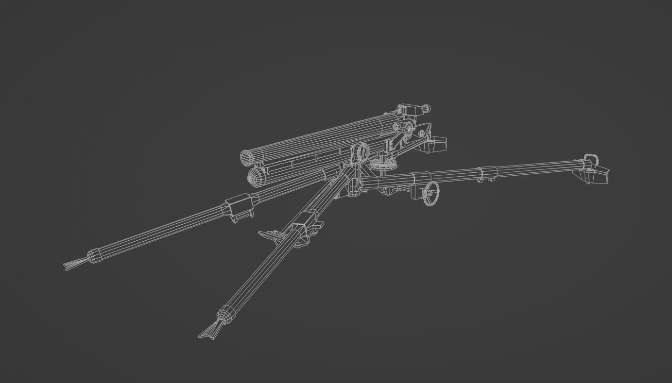 3D model Type 11 37 mm infantry gun VR / AR / low-poly | CGTrader