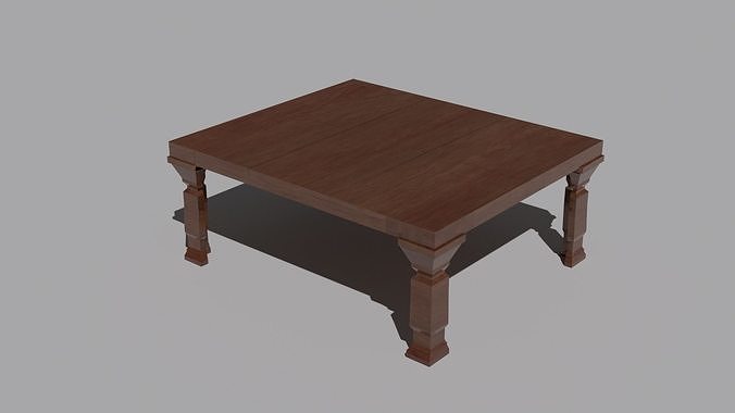 3D model Wood Table Simple Low Poly 3D Model VR / AR / low-poly | CGTrader