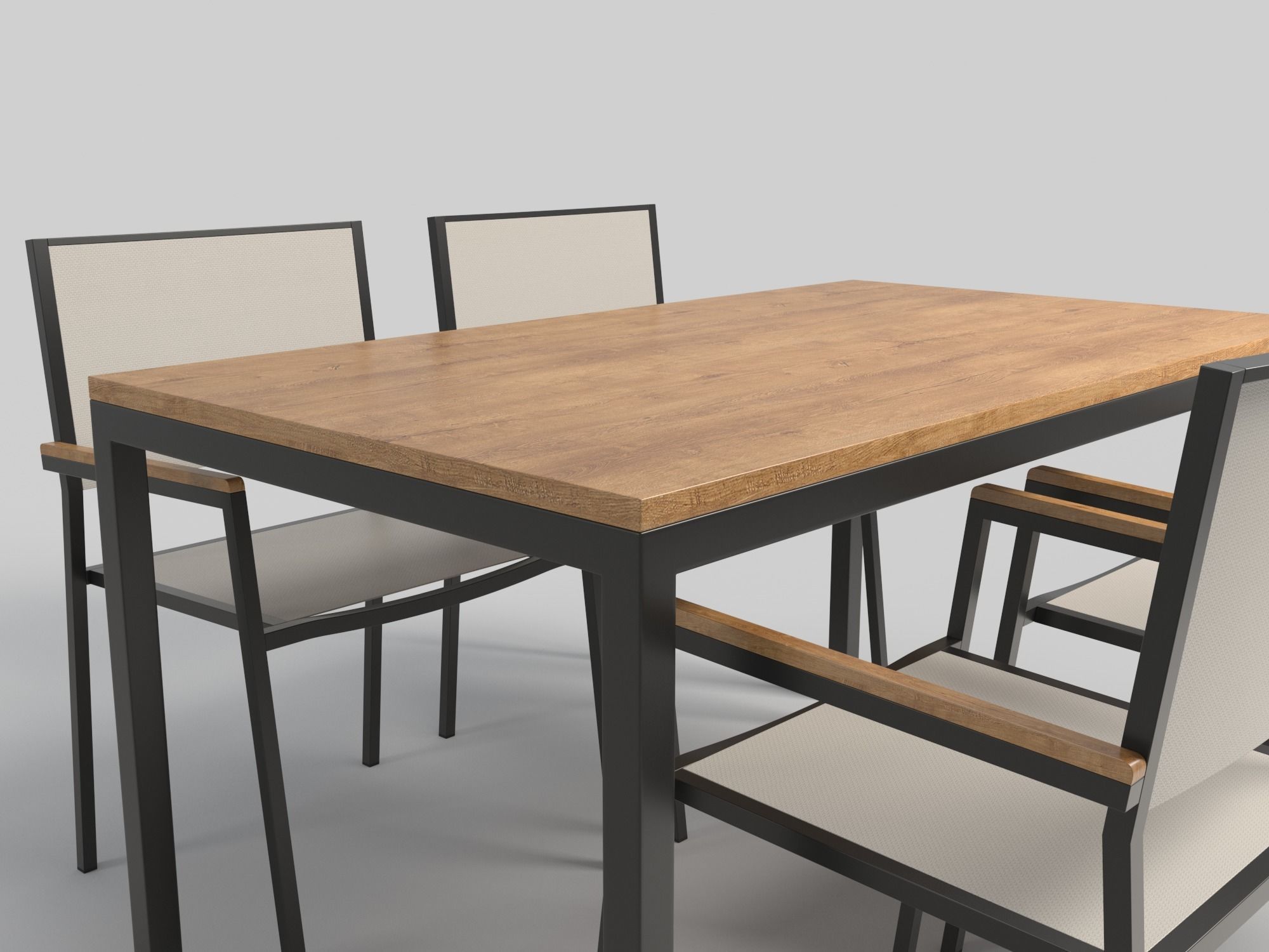 Outdoor Restaurant Cafe Table And Chairs 3D model | CGTrader